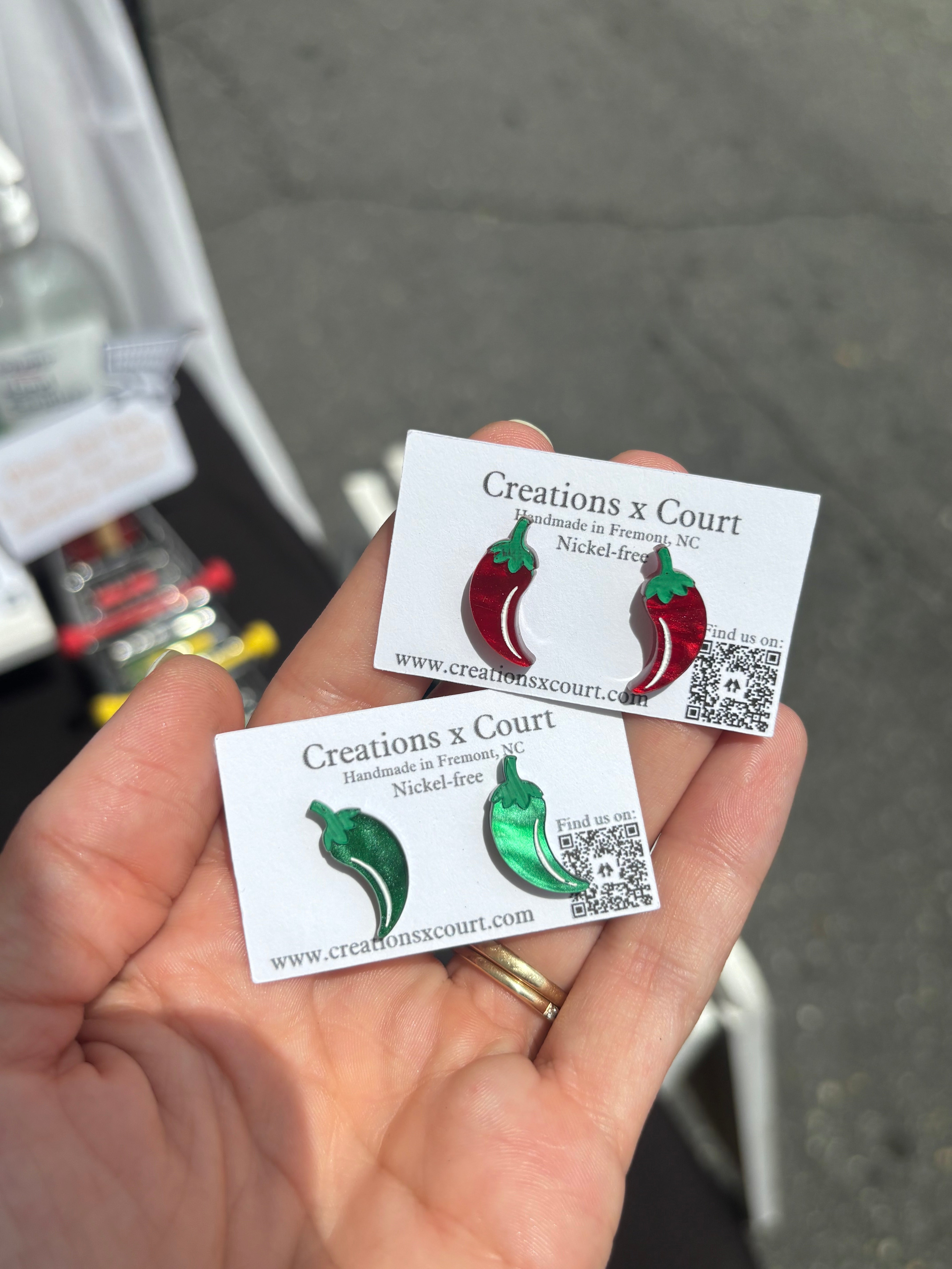 Chili Pepper Studs – Creations x Court