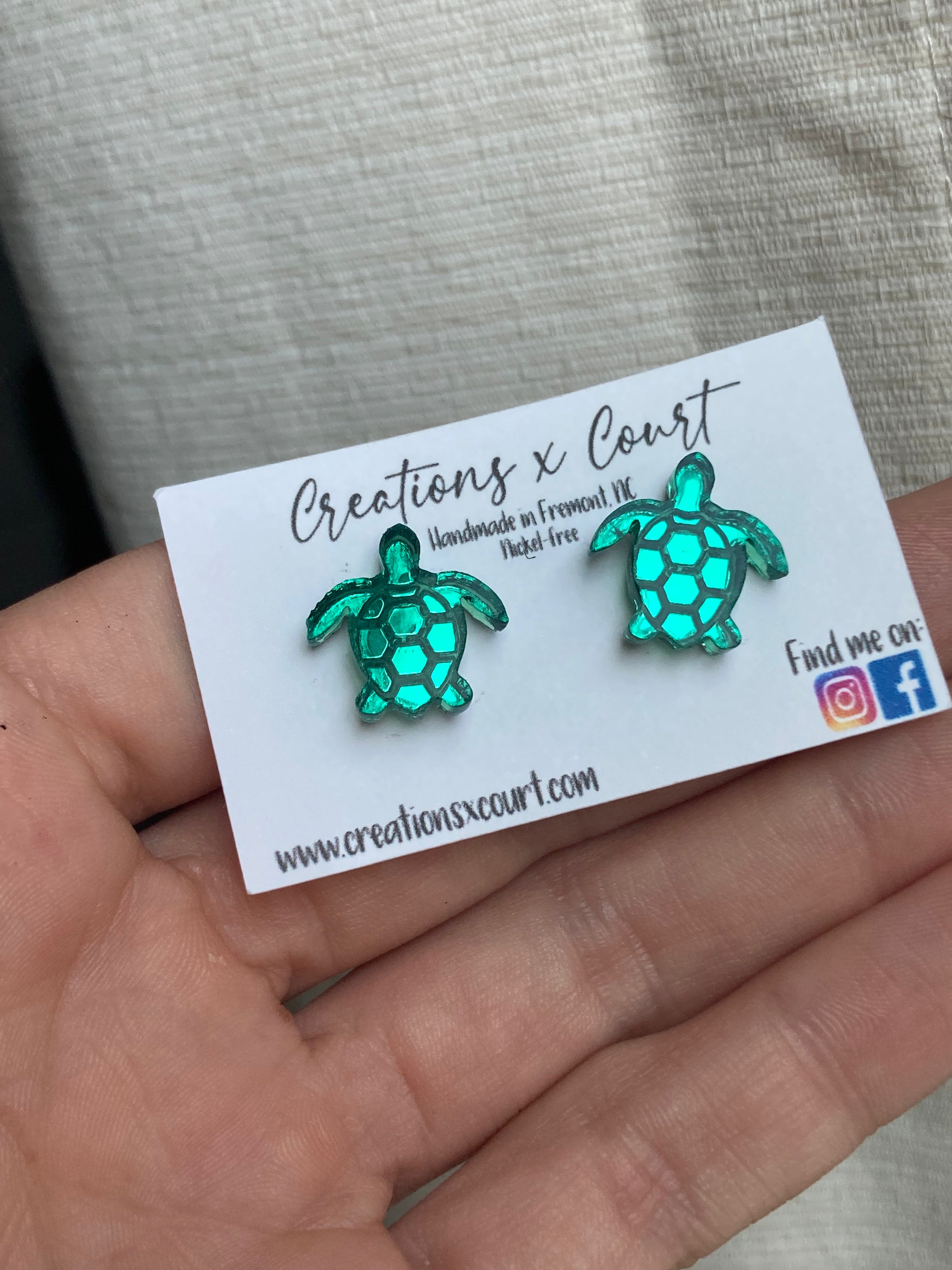 Sea Turtle Dangles and Studs – Creations x Court