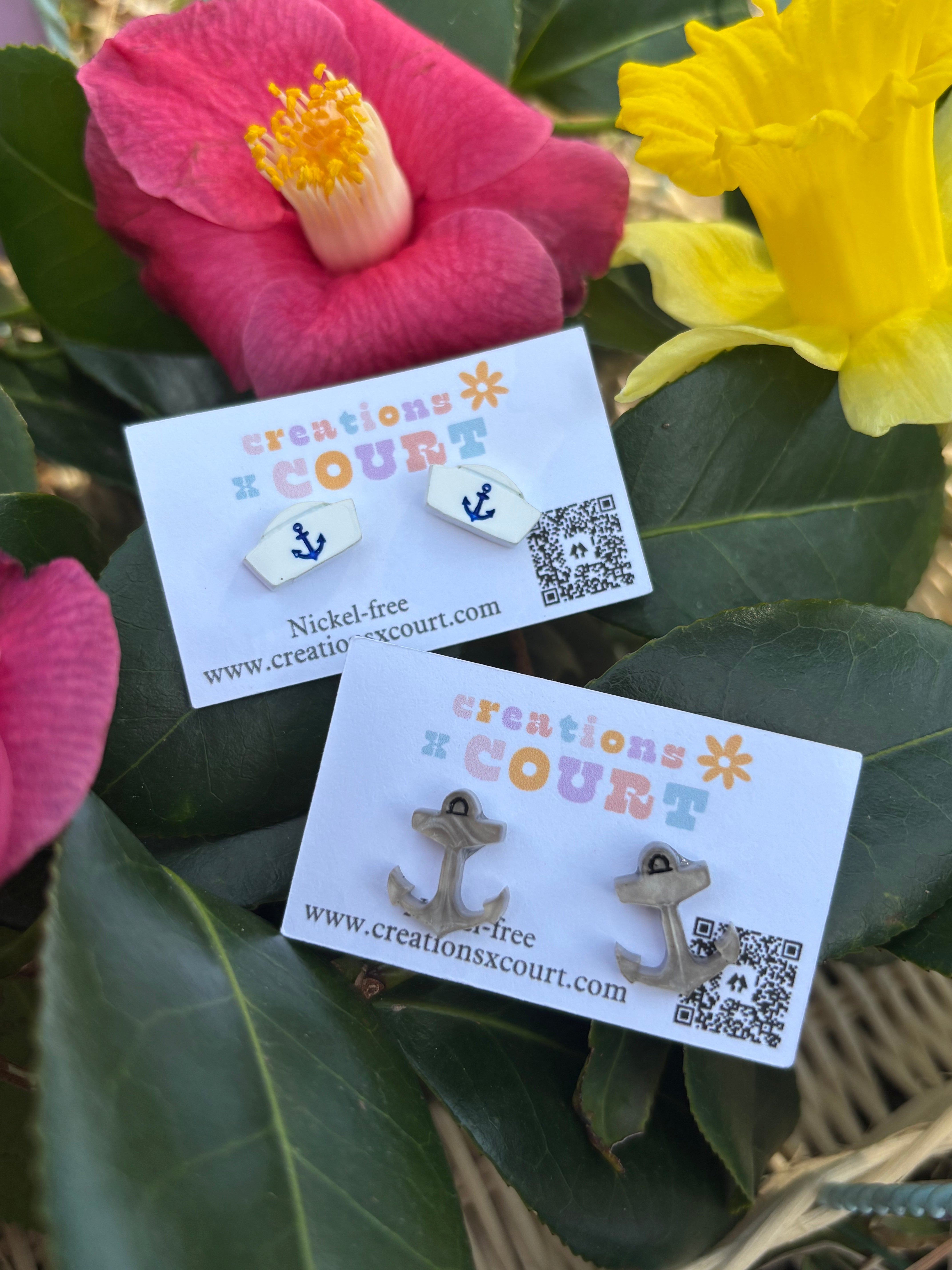 Navy studs – Creations x Court