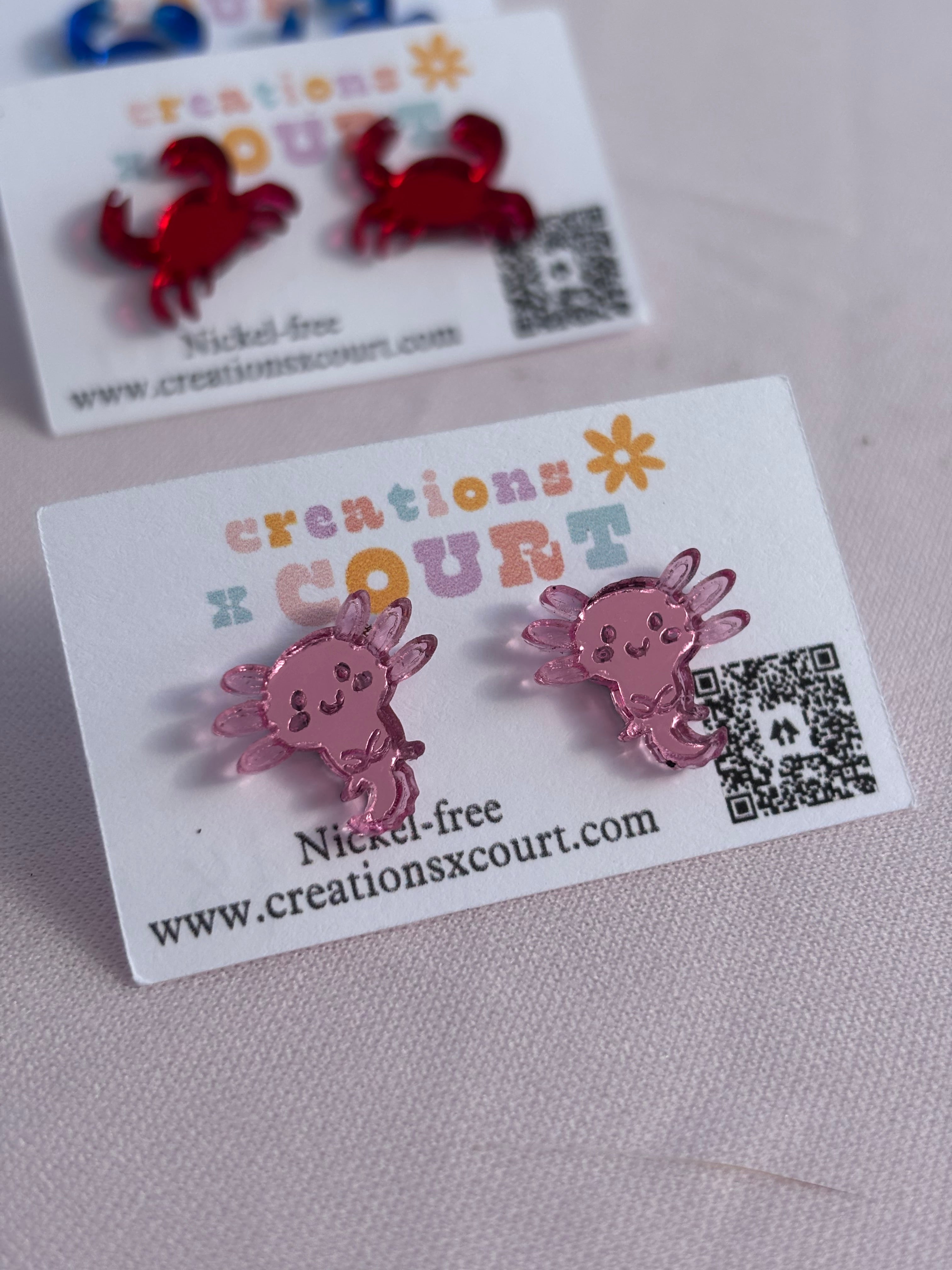 Axolotl Studs – Creations x Court